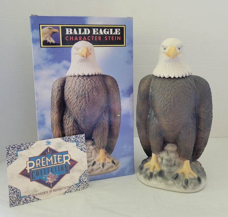 1997 Anheuser-busch Premier Collection Character Stein - Bald Eagle - Etsy