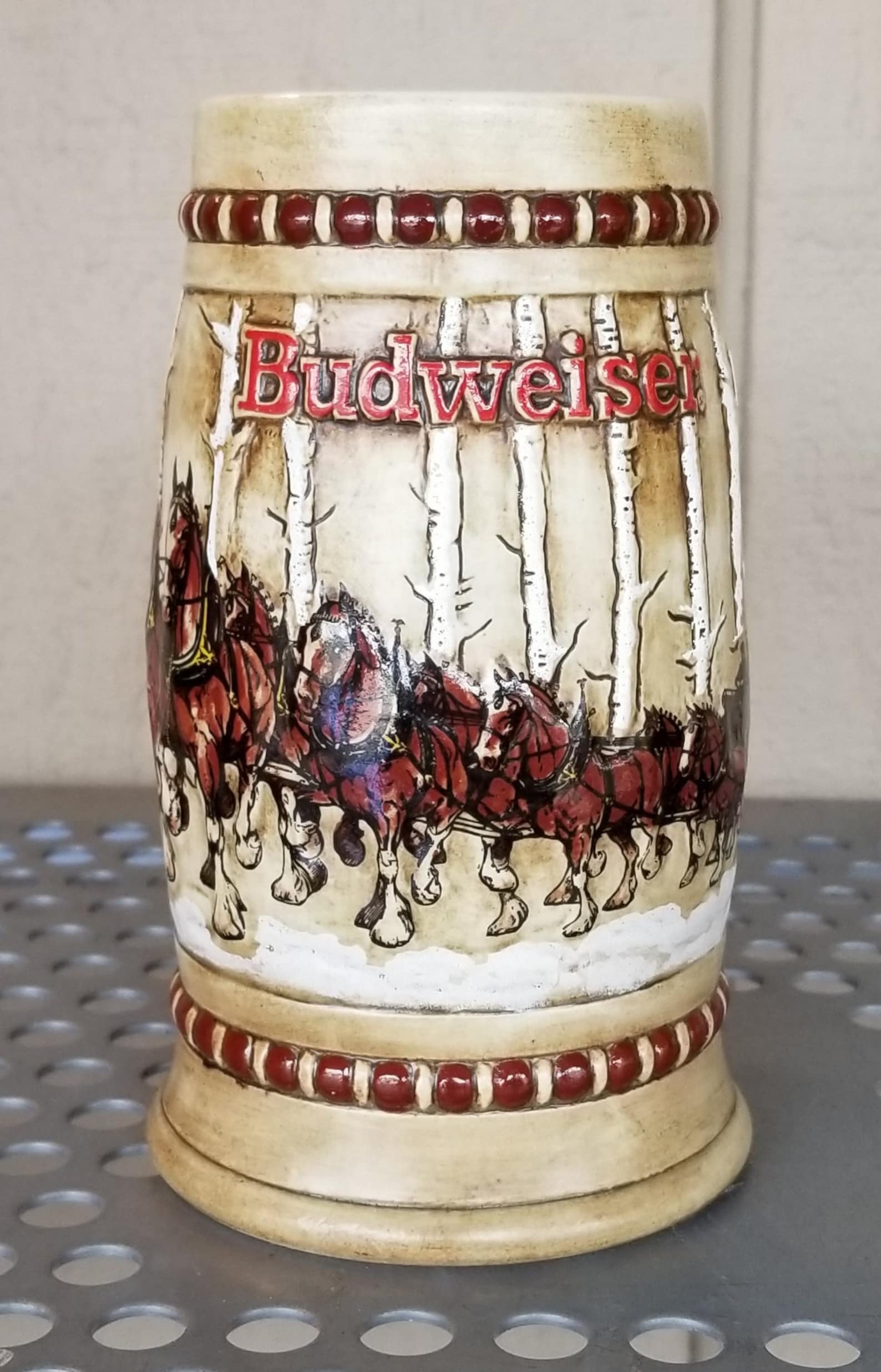 1981 Budweiser Holiday Stein, CS50 - Etsy