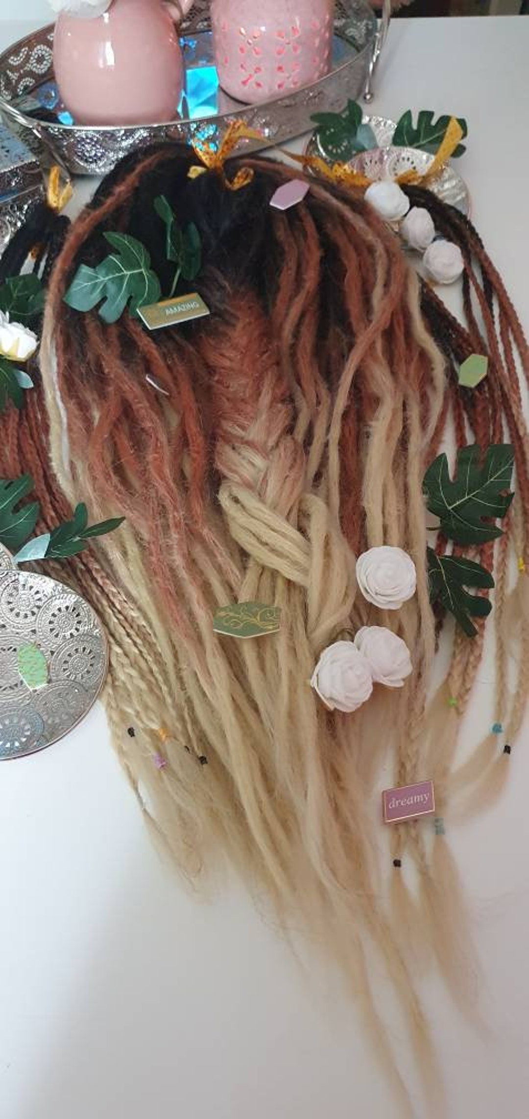 Ombre Black Copper Blonde Dreads, Synthetic Dreadlocks - Etsy