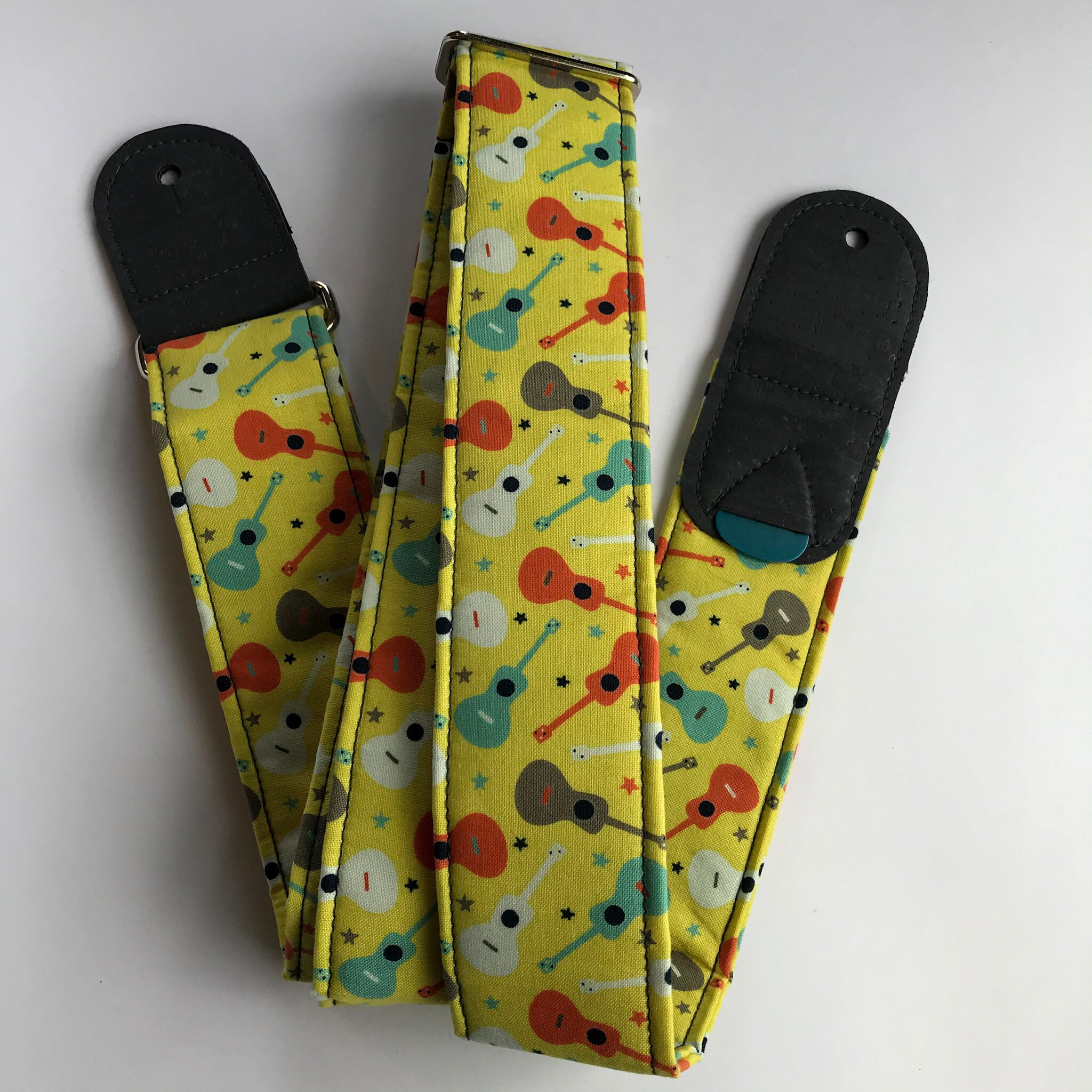 Guitars and Stars Yellow Guitar Strap Kids Guitar Strap - Etsy