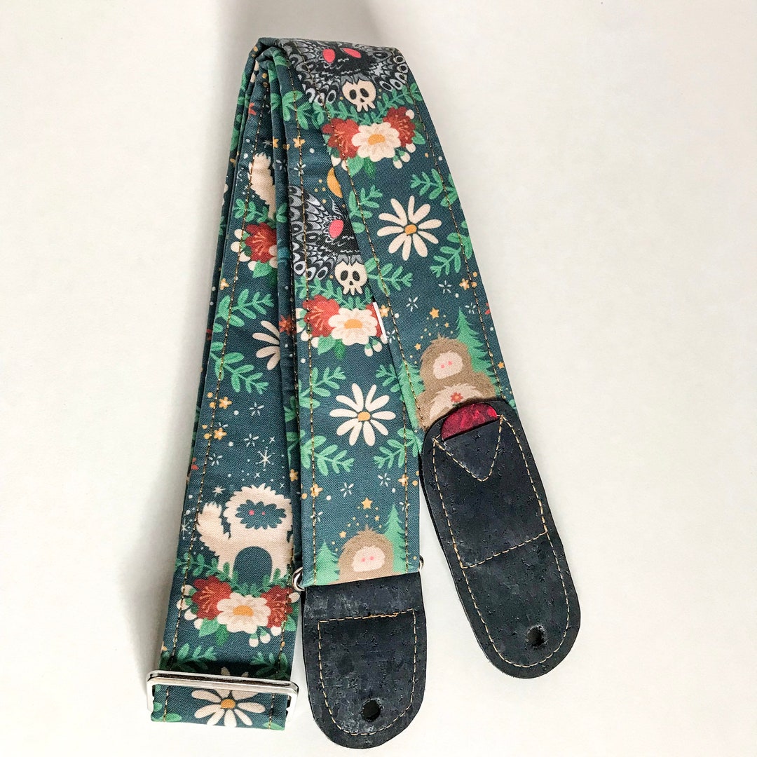 Vegan Guitar Strap | Mythical Creatures Guitar Strap | Handmade ...