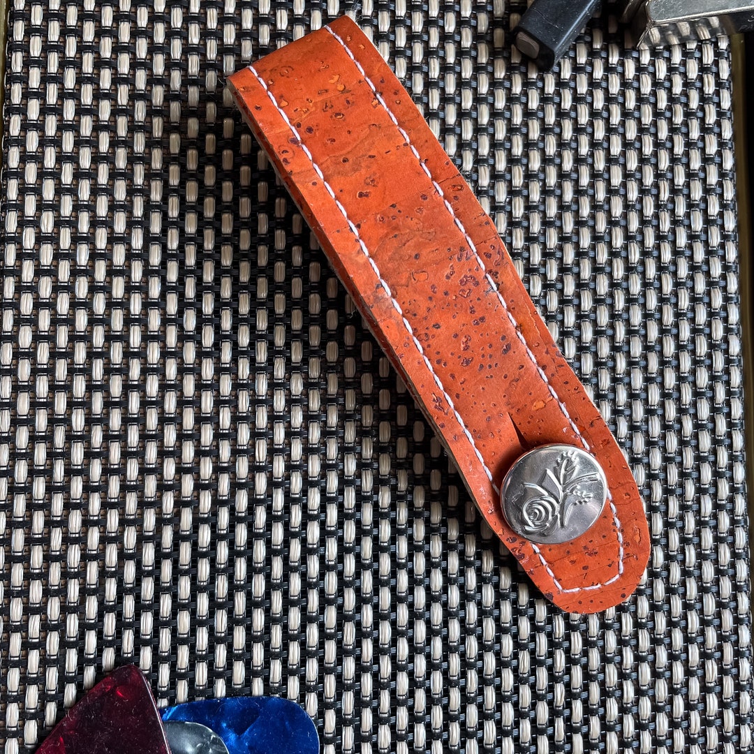 Vegan Guitar Strap Connector | Orange Headstock Adapter | Banjo Strap ...