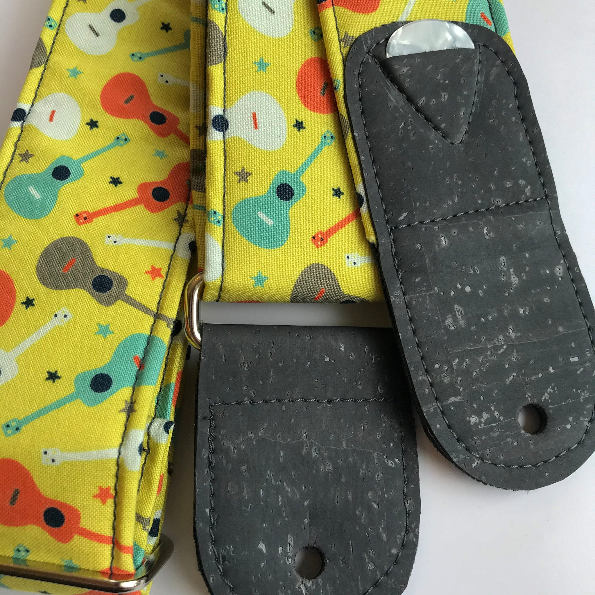 Guitars and Stars Yellow Guitar Strap Kids Guitar Strap - Etsy