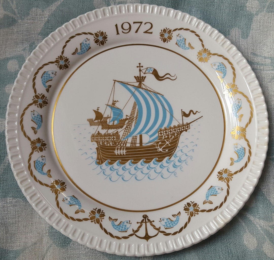 Spode 1972 Limited Edition Christmas Plate - Three Ships Sailing - Etsy