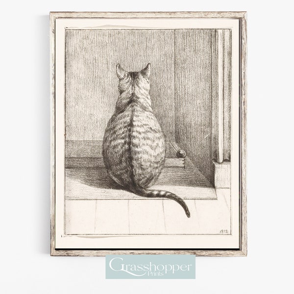 Vintage Cat Print - Etsy