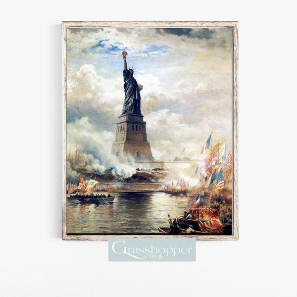 Statue of Liberty Oil Painting - Etsy
