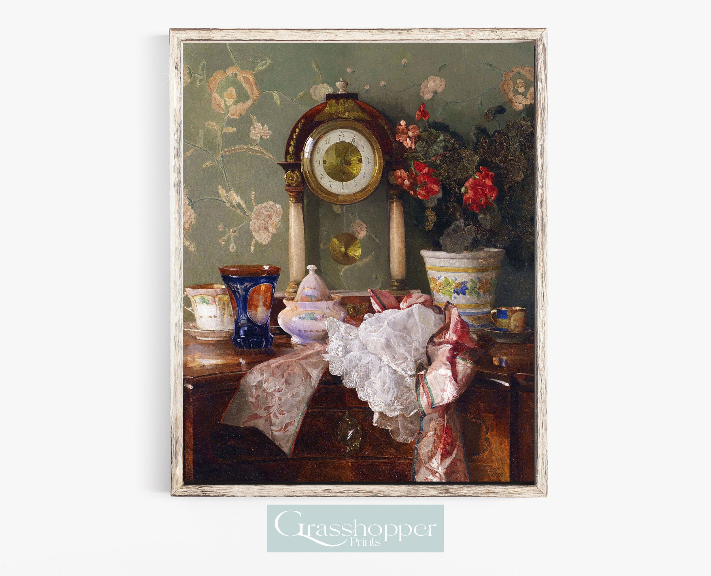 Still Life Painting, Vintage Objects Art, Home Decor Print, Antique ...