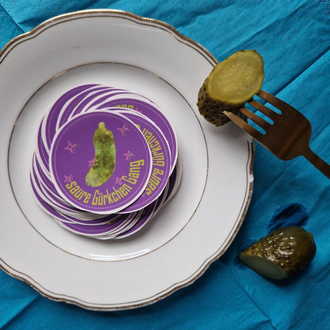 Sticker sour Gürkchen Gang Round Token of Love for the Best Snack in ...