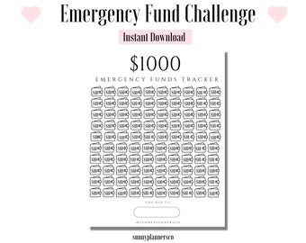 Money Saving Challenge Tracker Emergency Fund Savings - Etsy UK