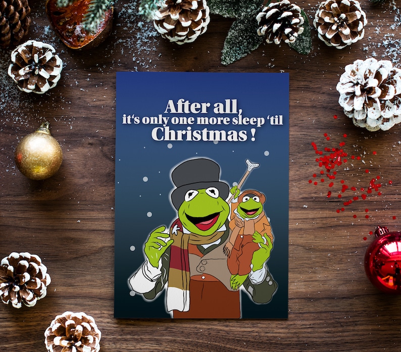 Muppets Christmas Carol Card/ the Muppets / Kermit the Frog/ 90s - Etsy