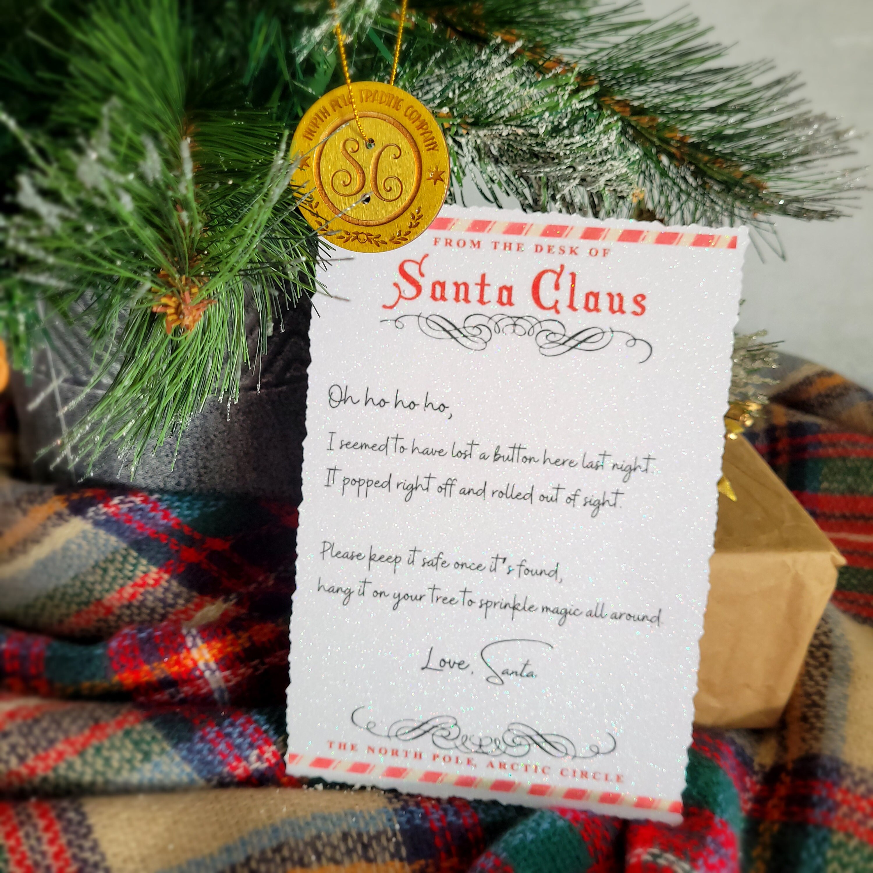 Santa's Missing Button With Special Letter From Santa | Gift for Kids ...