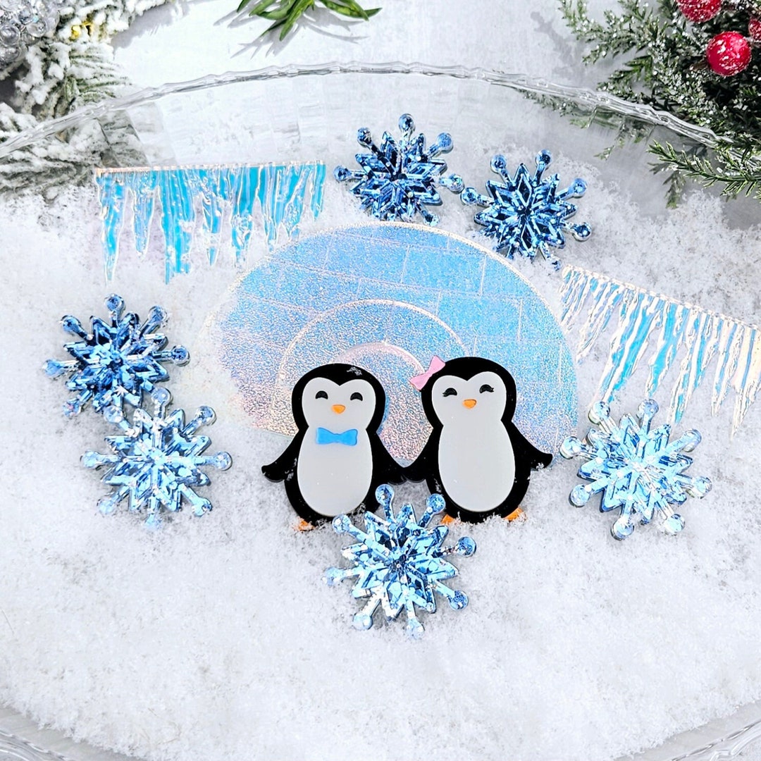 Penguin Igloo Wonderland Sensory Acrylic Set for Imaginative - Etsy