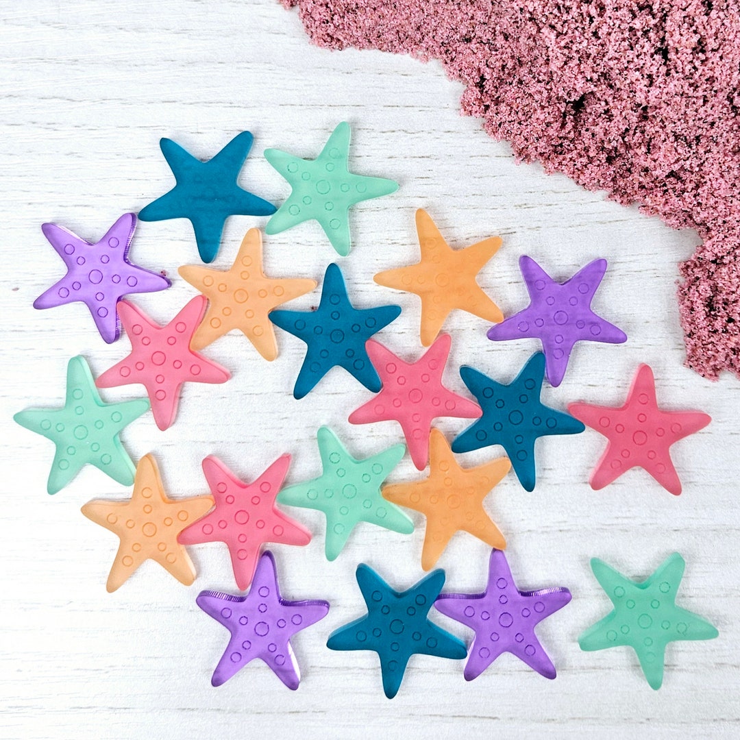 Acrylic Starfish Sensory Counters - Beach Inspired Loose Parts | Reward ...