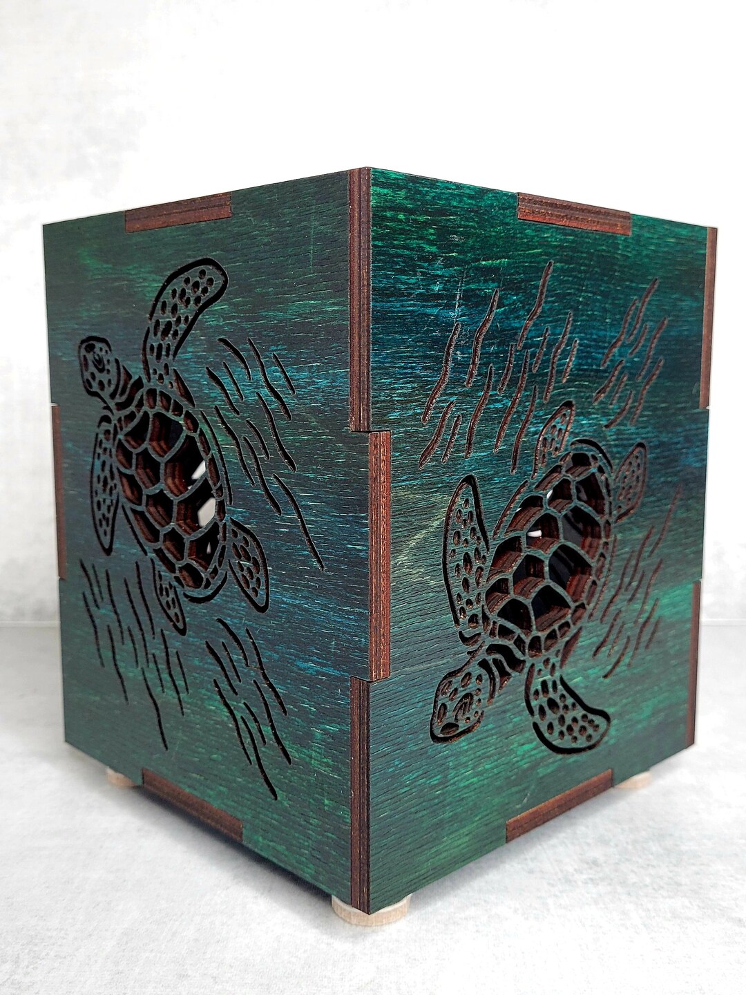 Sea Turtle Light Box: Coastal Beach Decor With Fairy Lights - Etsy