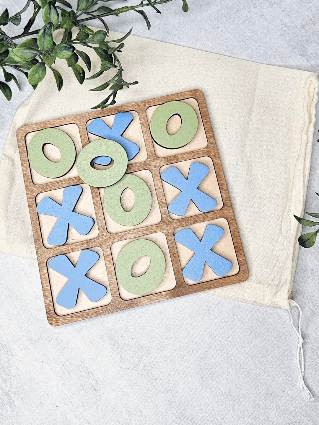 Personalized Tic-tac-toe Board With X's and O's, Wooden Tic Tac Toe ...