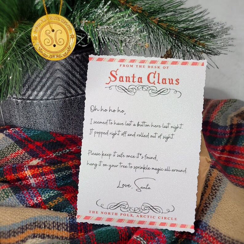 Santa's Missing Button With Special Letter From Santa | Gift for Kids ...