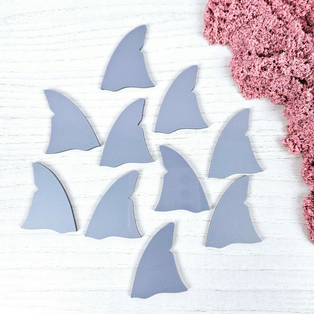 Acrylic Shark Fin Sensory Counters - Beach Inspired Loose Parts ...