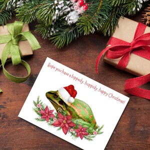 Funny Frog Christmas Card, Wildlife Christmas Card, Animal Christmas ...