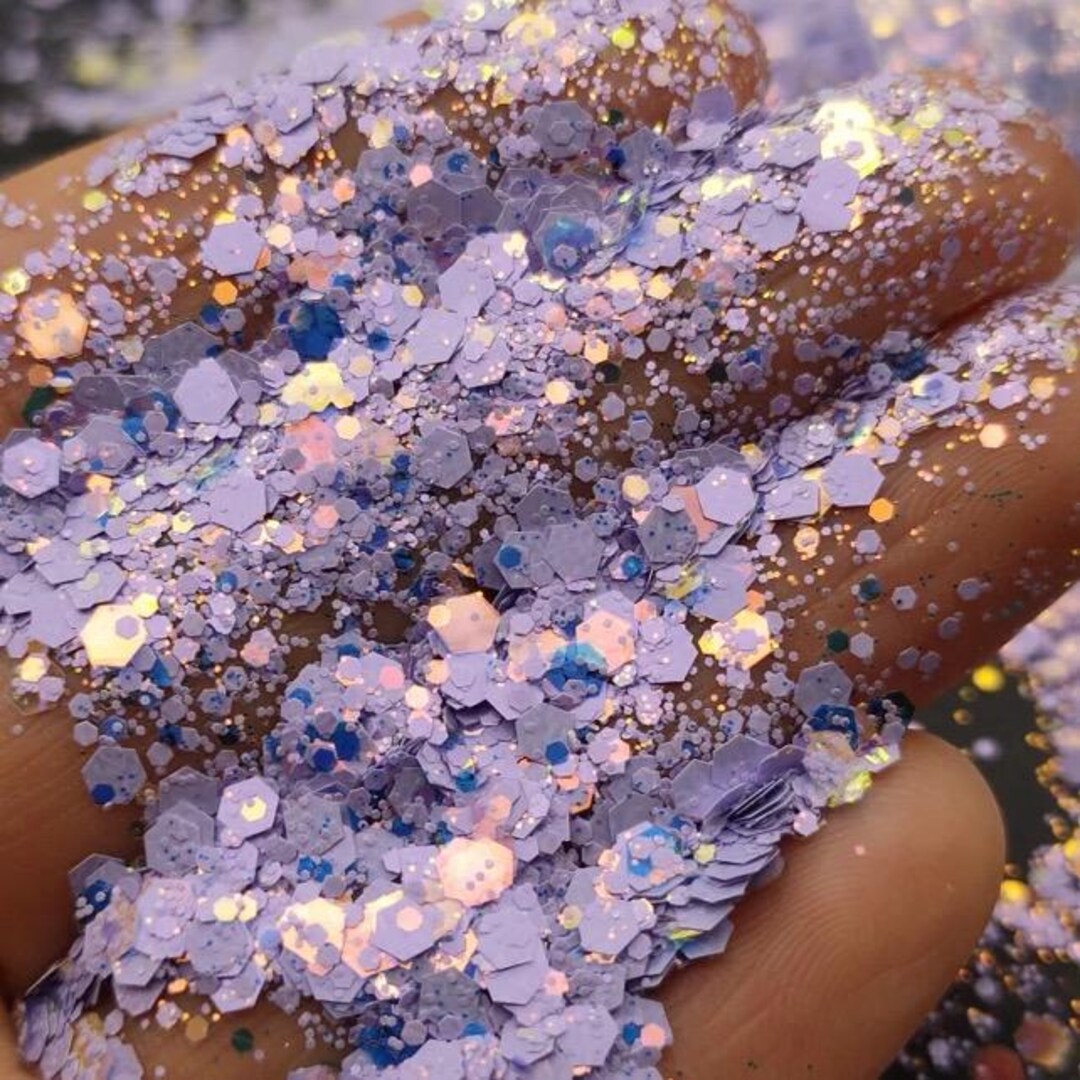 Periwinkle Polyester Glitter Mix: Nail Art, Crafts, Resin (1oz) - Etsy