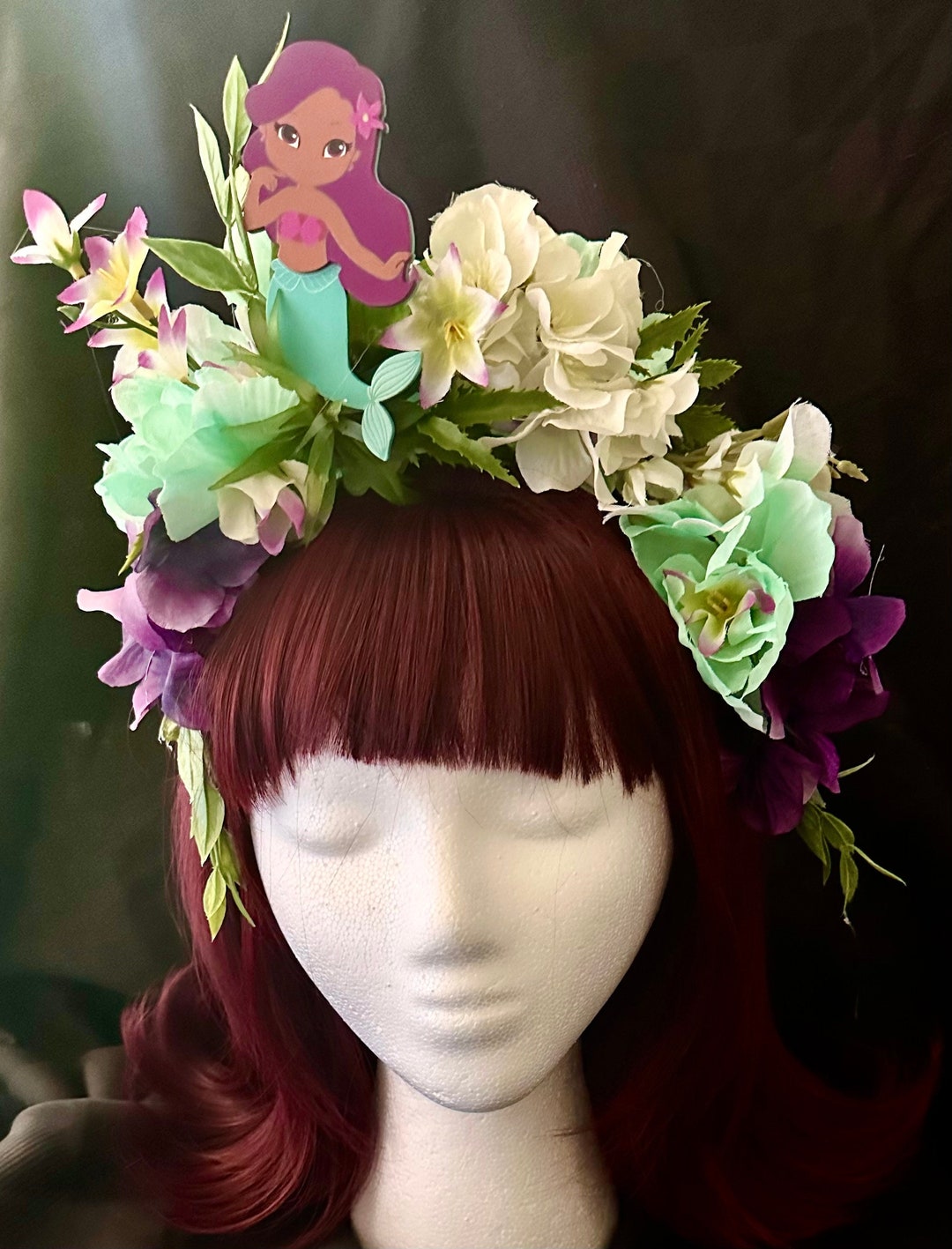 Mermaid Floral Hairband, Under the Sea, Tiki Hair Flowers, Pin Up ...