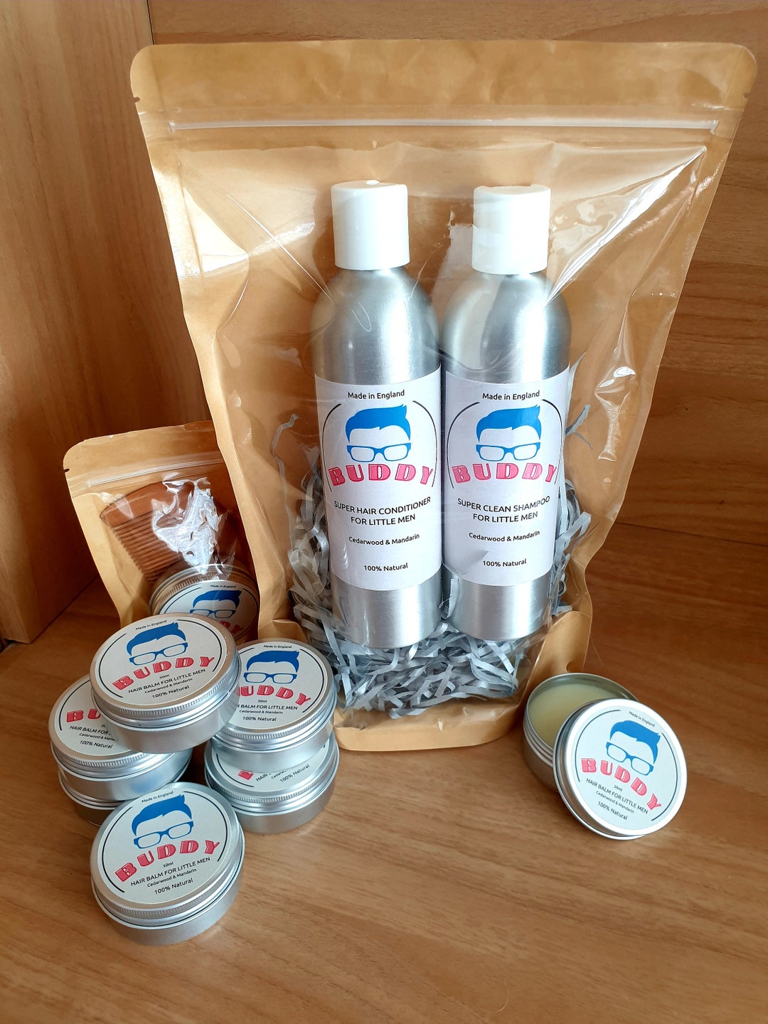 Buddy Hair Styling Shampoo & Conditioner for Little Men Gift Set. Boys ...