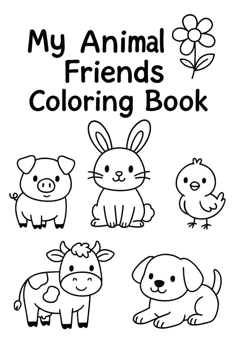 Animal Friends Coloring Pages – Cute Printable Sheets for Kids ...