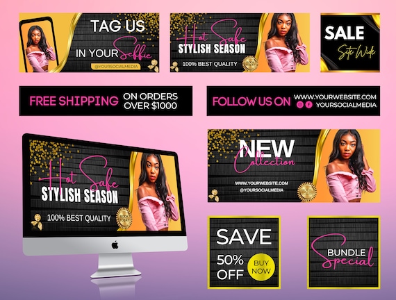 Editable Website Banner Template Web Banners Business - Etsy