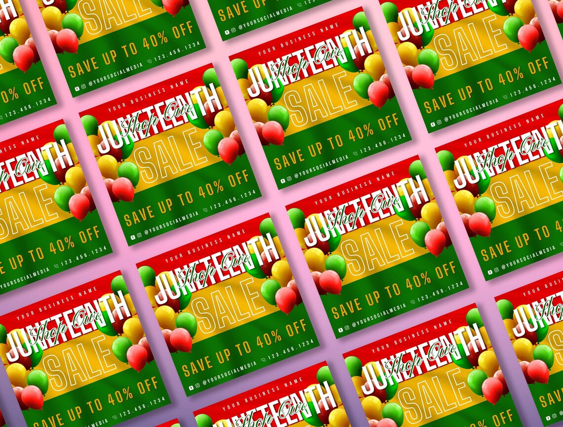 JUNETEENTH Sale Flyer Editable Template E-FLYER Template - Etsy