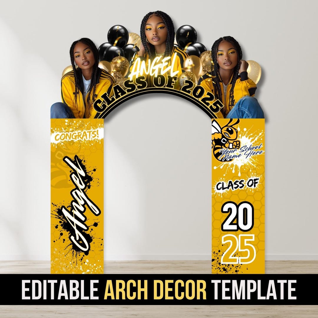 Graduation Arch Decor, Editable Template Grad Decor Party, Digital File ...