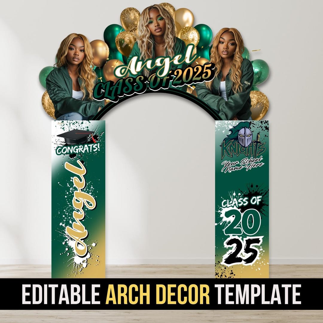Graduation Arch Decor, Editable Template Grad Decor Party, Digital File ...