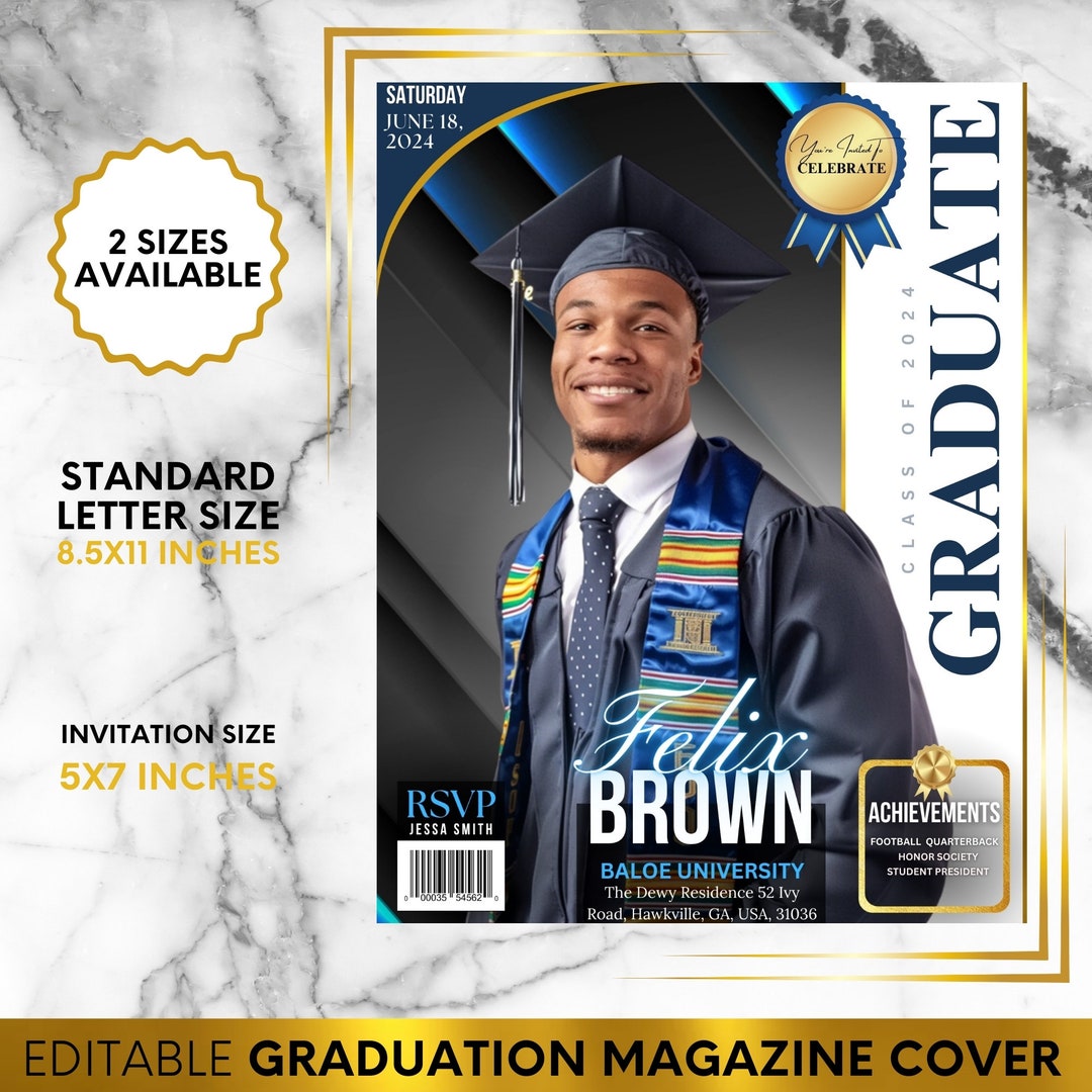 Graduation Party, Graduation Flyer, Editable Template, Graduation ...