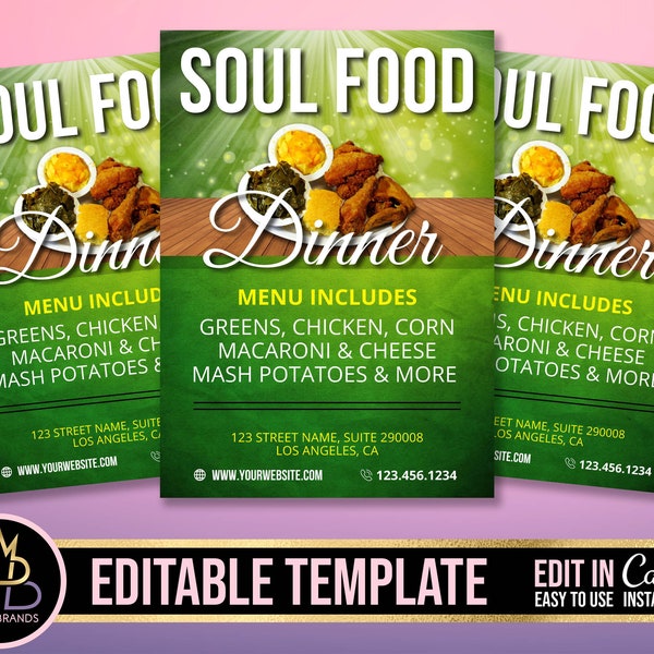 Soul Food Flyer - Etsy