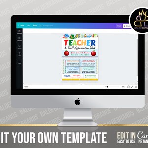 Teacher Appreciation Week, Teacher Staff Appreciation Template ...