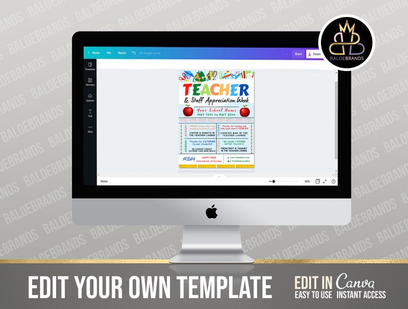 Teacher Appreciation Week, Teacher Staff Appreciation Template ...