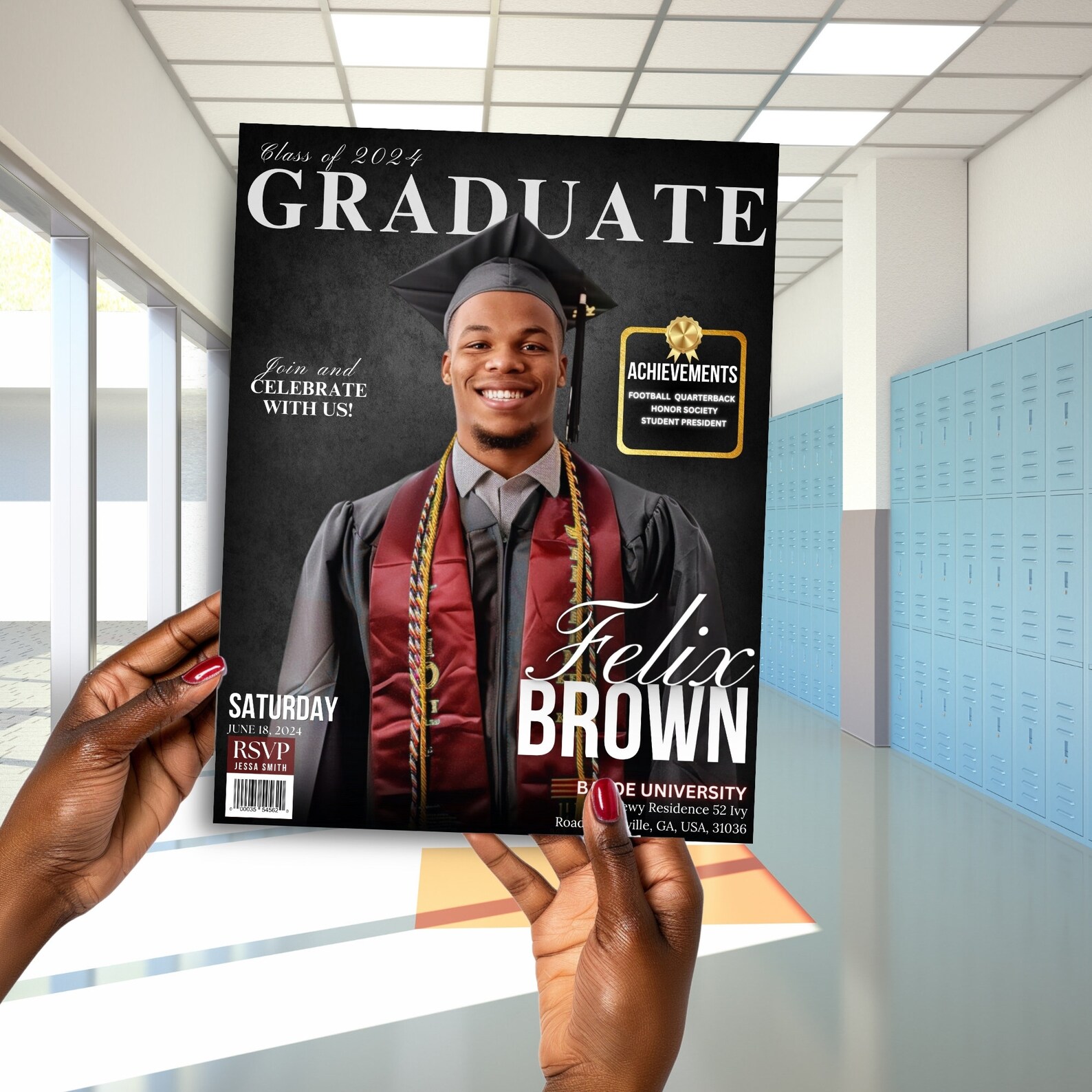 Graduation Party, Graduation Flyer, Editable Template, Graduation ...