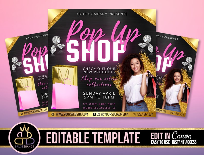 Editable Social Media Flyer, DIY Canva Template Editable Canva Template ...