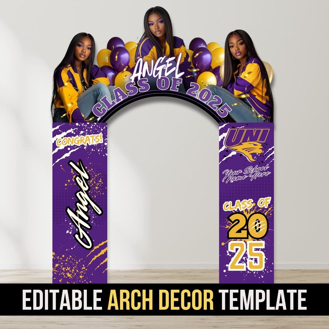 Graduation Arch Decor, Editable Template Grad Decor Party, Digital File ...