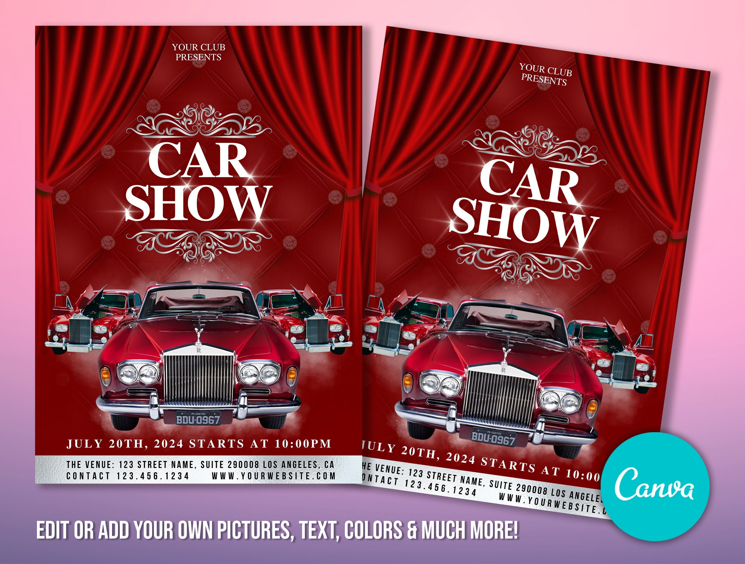 Auto Business Event, Editable Social Media Flyer, Car Show Event ...
