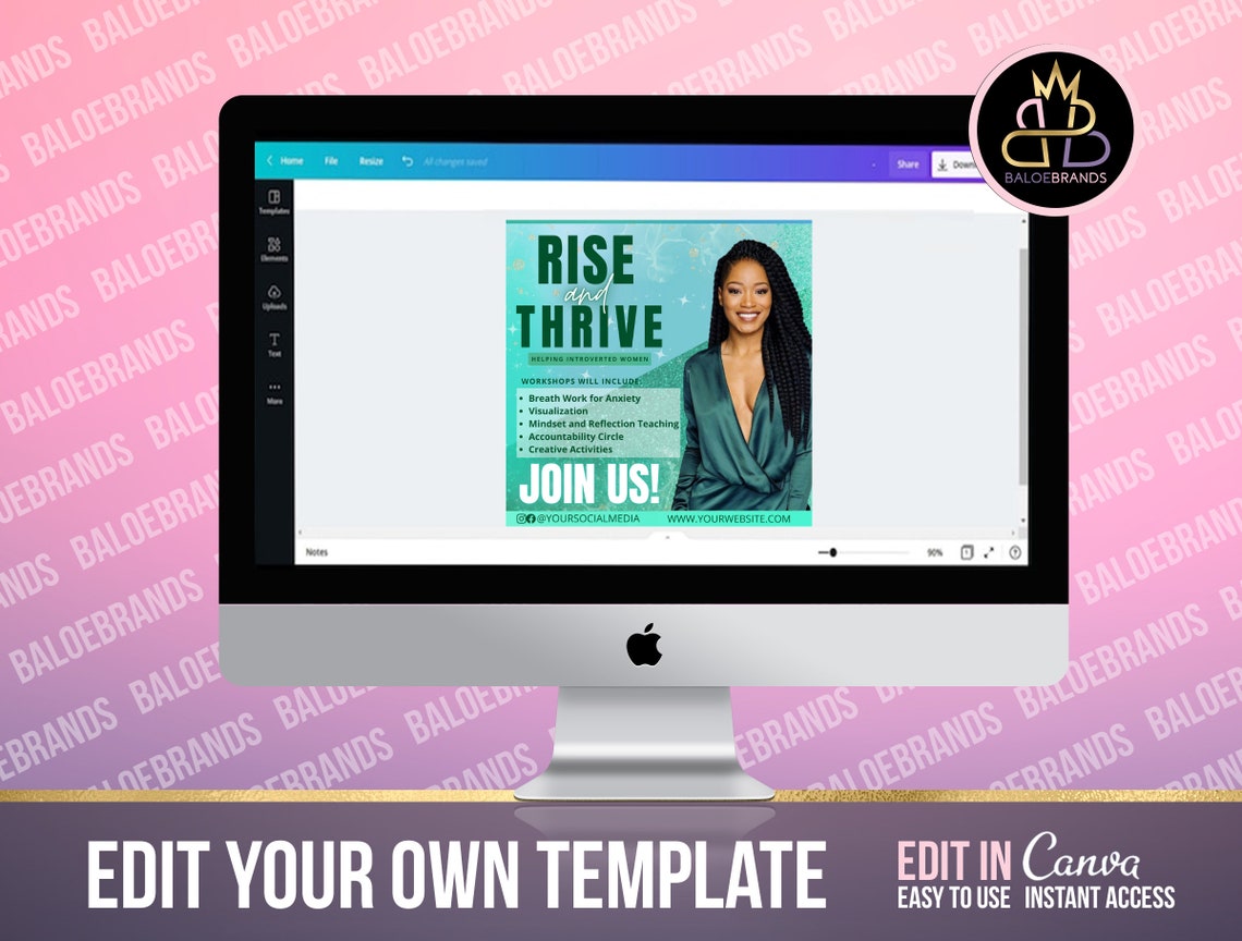 Rise and Thrive Flyer, Workshop Flyer, Therapy Flyer, Counseling Flyer ...