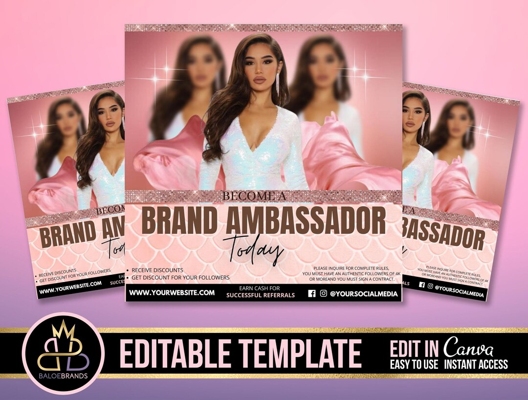 Brand Ambassador Flyer, Canva Template Wanted Brand Influencer Flyer ...
