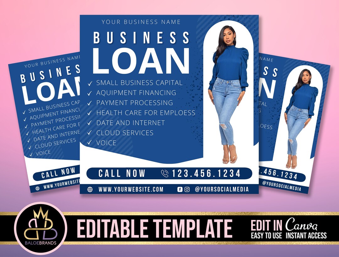 Business Loan Flyer, Small Business Loan Services, Canva Business Flyer ...