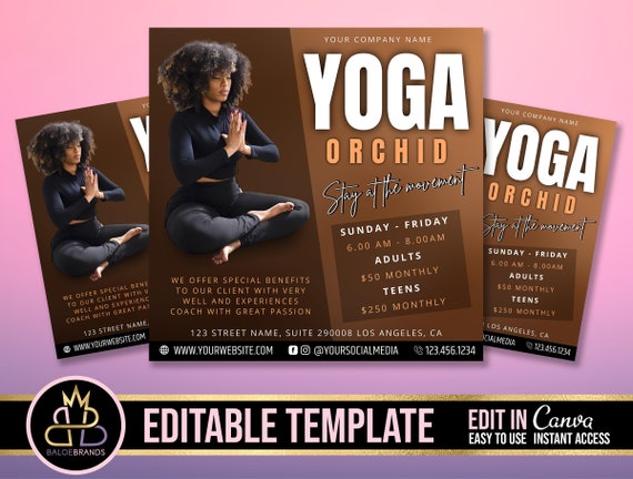 Yoga Classes Advertisement Flyer Template Yoga Advertisement Poster
