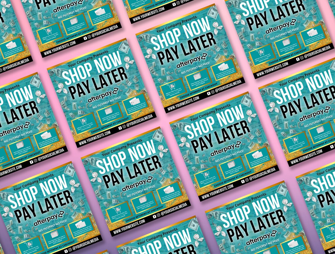 AFTERPAY Flyer Instagram Flyer Buy Now Pay Later Flyer Sale | Etsy