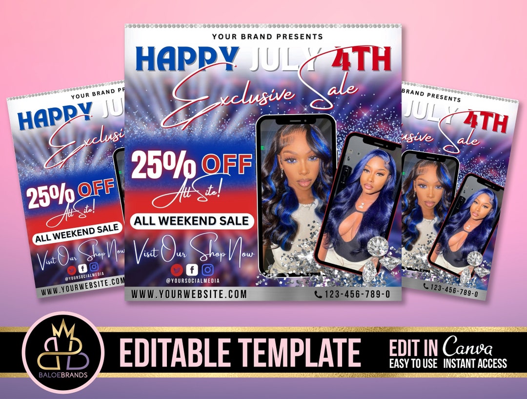4th of July Flyer, Independence Day Template, Fourth of July Sales ...