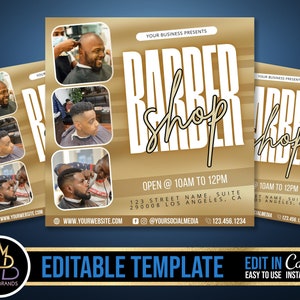 Barber Shop Template Barber Editable Template Hair Cut - Etsy
