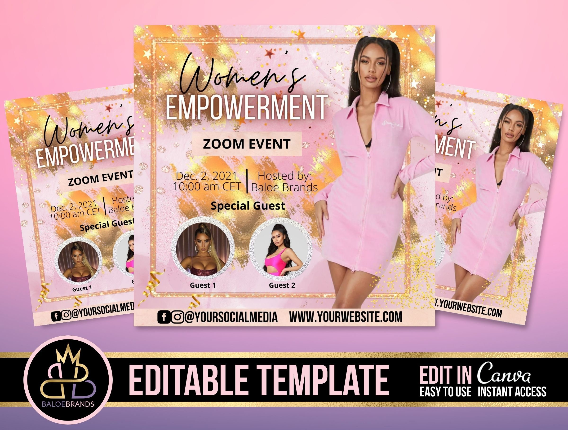 Empowerment Flyer, Women's Conference Flyer, Event Flyer, Editable ...