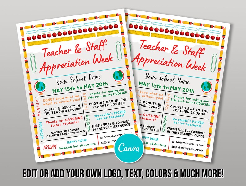 Teacher Appreciation Week Teacher Staff Appreciation - Etsy