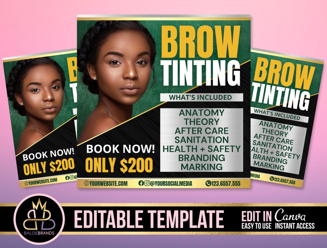 Brow Tinting Flyer, Brow Flyer, Brows Flyer, Microblading Brow Post ...