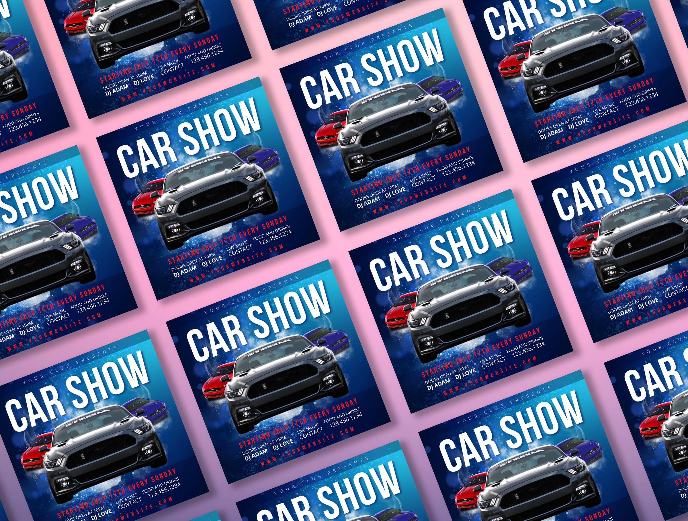 Auto Business Event, Editable Social Media Flyer, Car Show Event ...