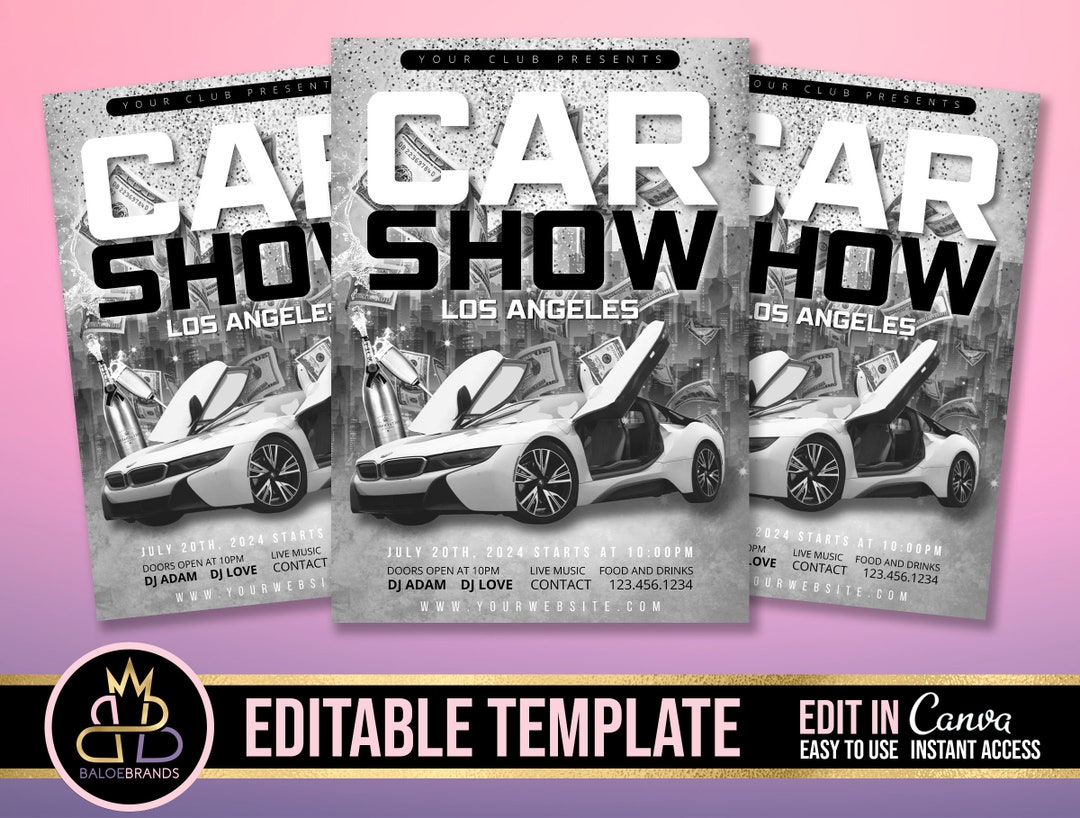 Auto Business Event, Editable Social Media Flyer, Car Show Event ...